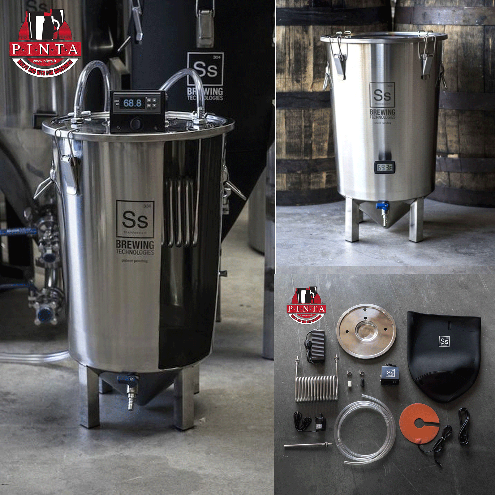 PINTA - Ss Brewtech Brew bucket BME 7 GAL + Heating and Chilling control